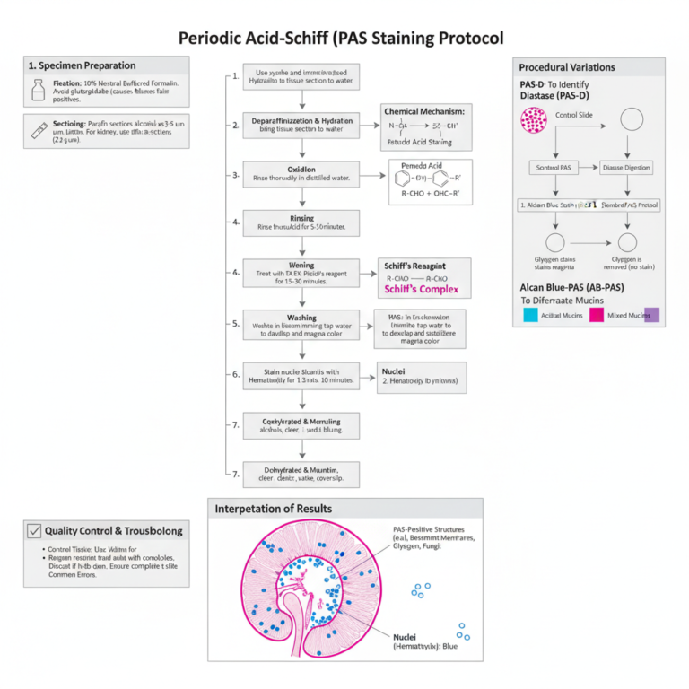 Periodic Acid-Schiff (PAS) Staining - Principle, Procedure, result ...