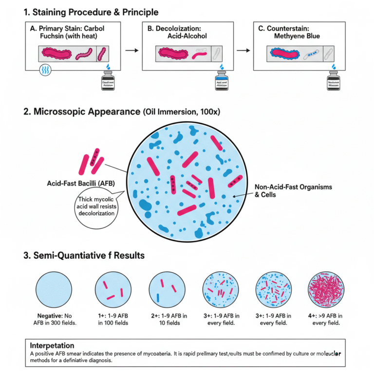 Ziehl-Neelsen Staining (ZN Staining) - Principle and Procedure, Result ...