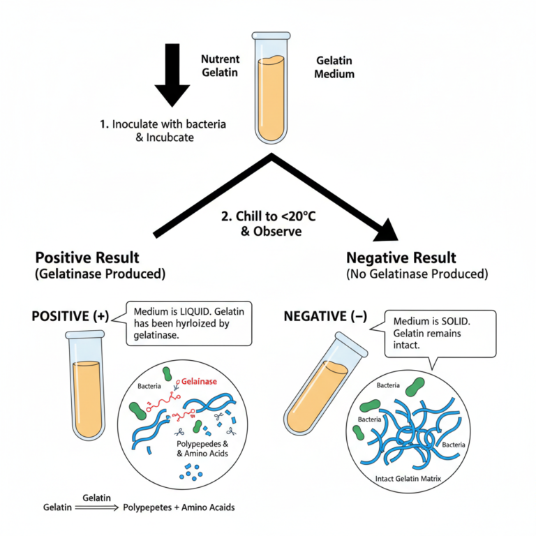 Gelatin Hydrolysis Test - Purpose, Principle, Procedure, Result ...