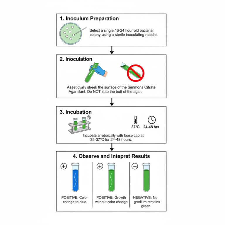 Simmons Citrate Agar - Principle, Composition, Procedure, Result, uses ...