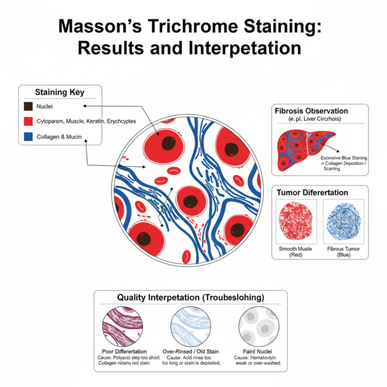 Masson’s Trichrome Staining - Principle, Procedure, Result, Uses ...