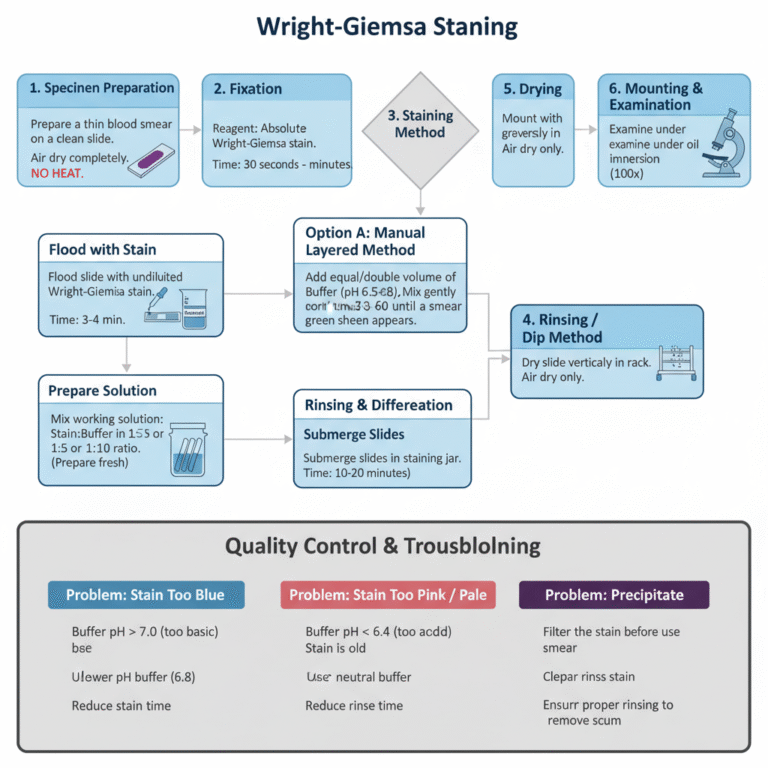 Wright Giemsa Stain - Protocol, Principle, Result - Biology Notes Online